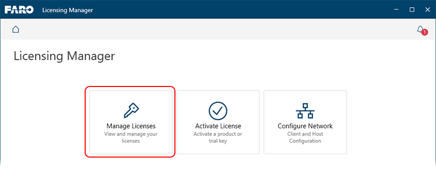 FARO Licensing Manager