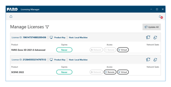FARO InTouch & FARO Licensing Manager Application