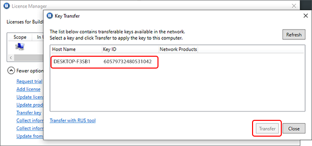 License Transfer for FARO Software