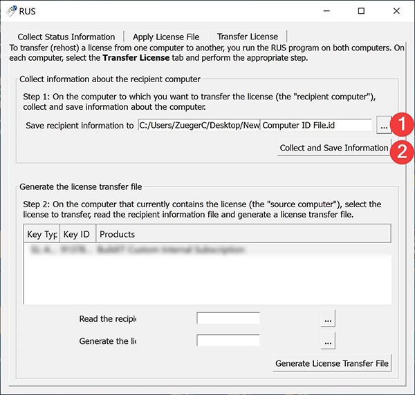 License Transfer for FARO Software