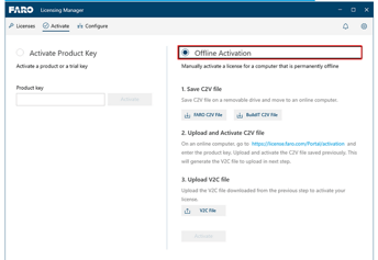 FARO InTouch & FARO Licensing Manager Application