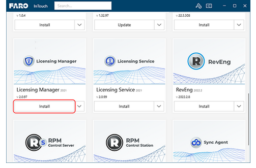 FARO InTouch & FARO Licensing Manager Application